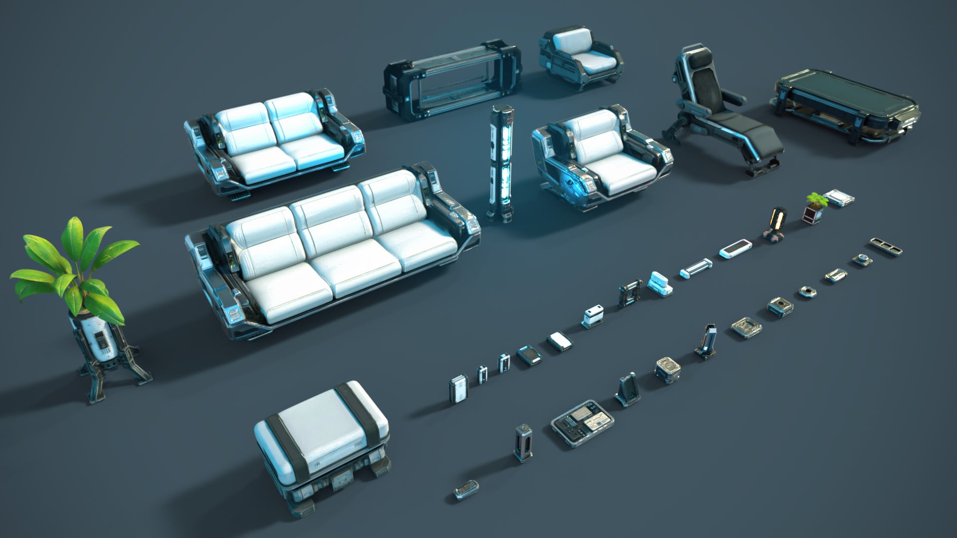 Polish Scifi Interior Modular Assets | Daz 3D