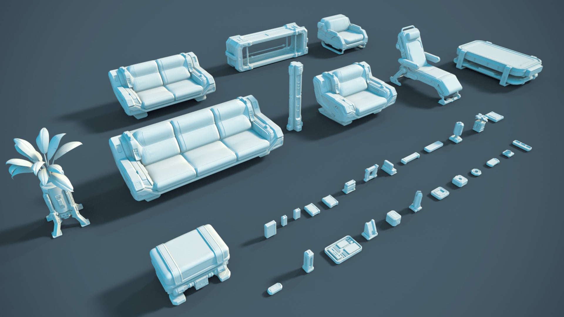 Polish Scifi Interior Modular Assets | Daz 3D