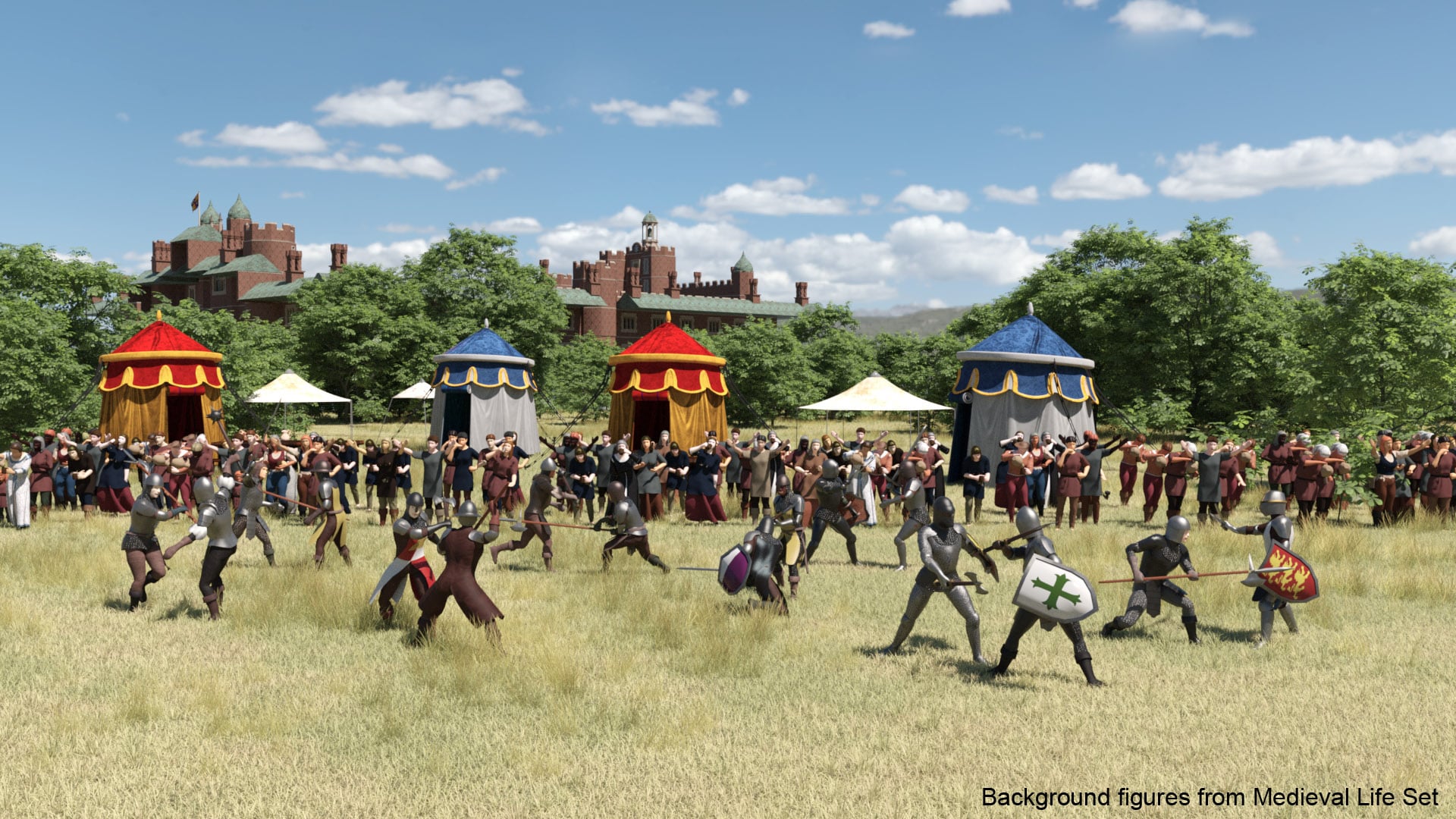 LowPoly Crowd Creator Expansion: Medieval Army | Daz 3D