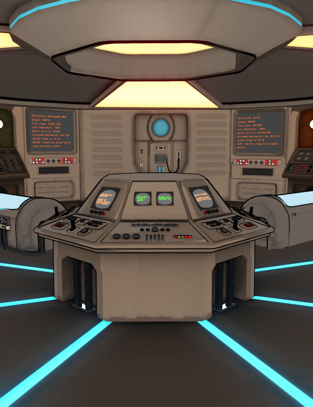 Cryo-Vault: HS-2000 Command Center Filatoon | Daz 3D