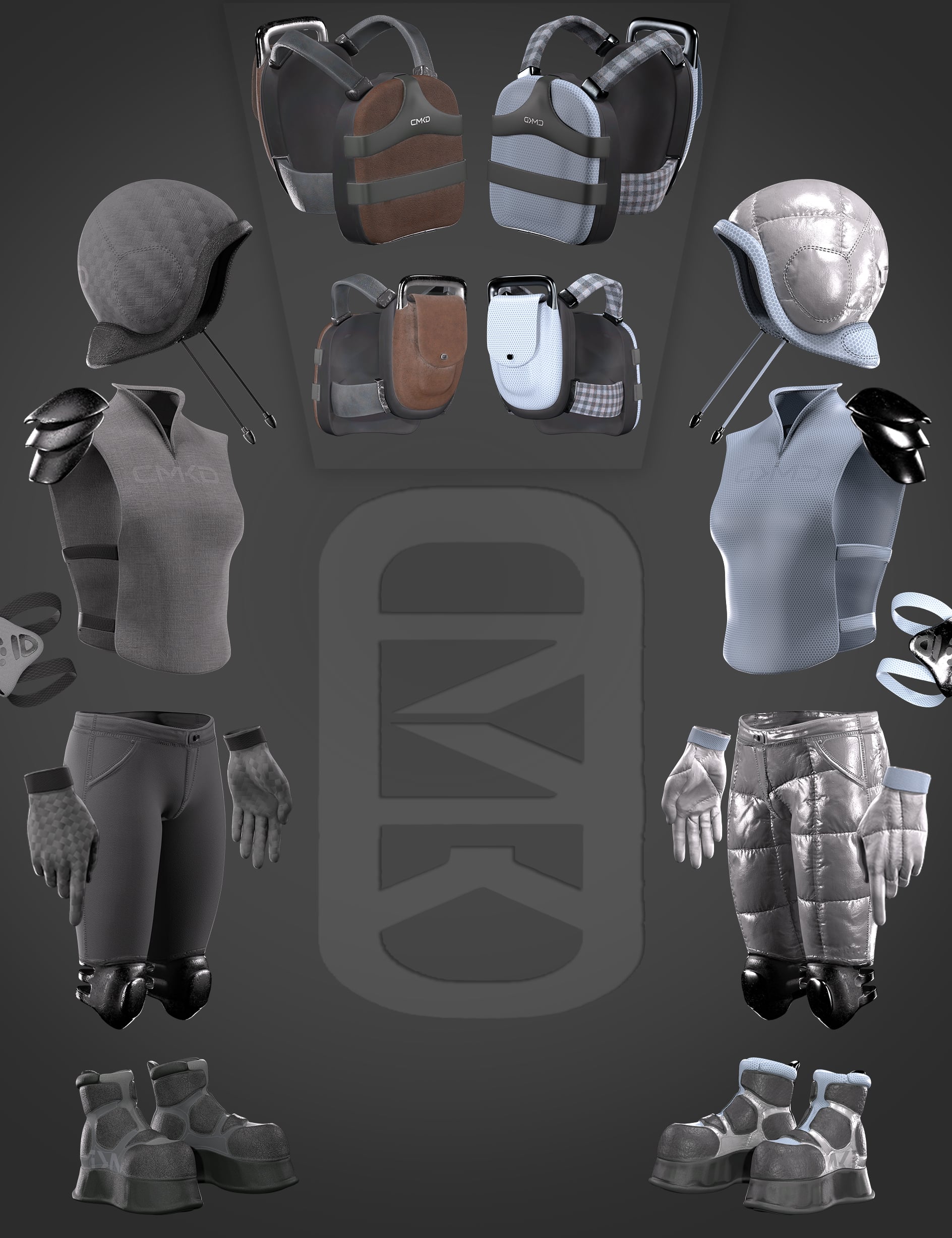 dForce CMKD Technic Outfit for Genesis 9 | Daz 3D