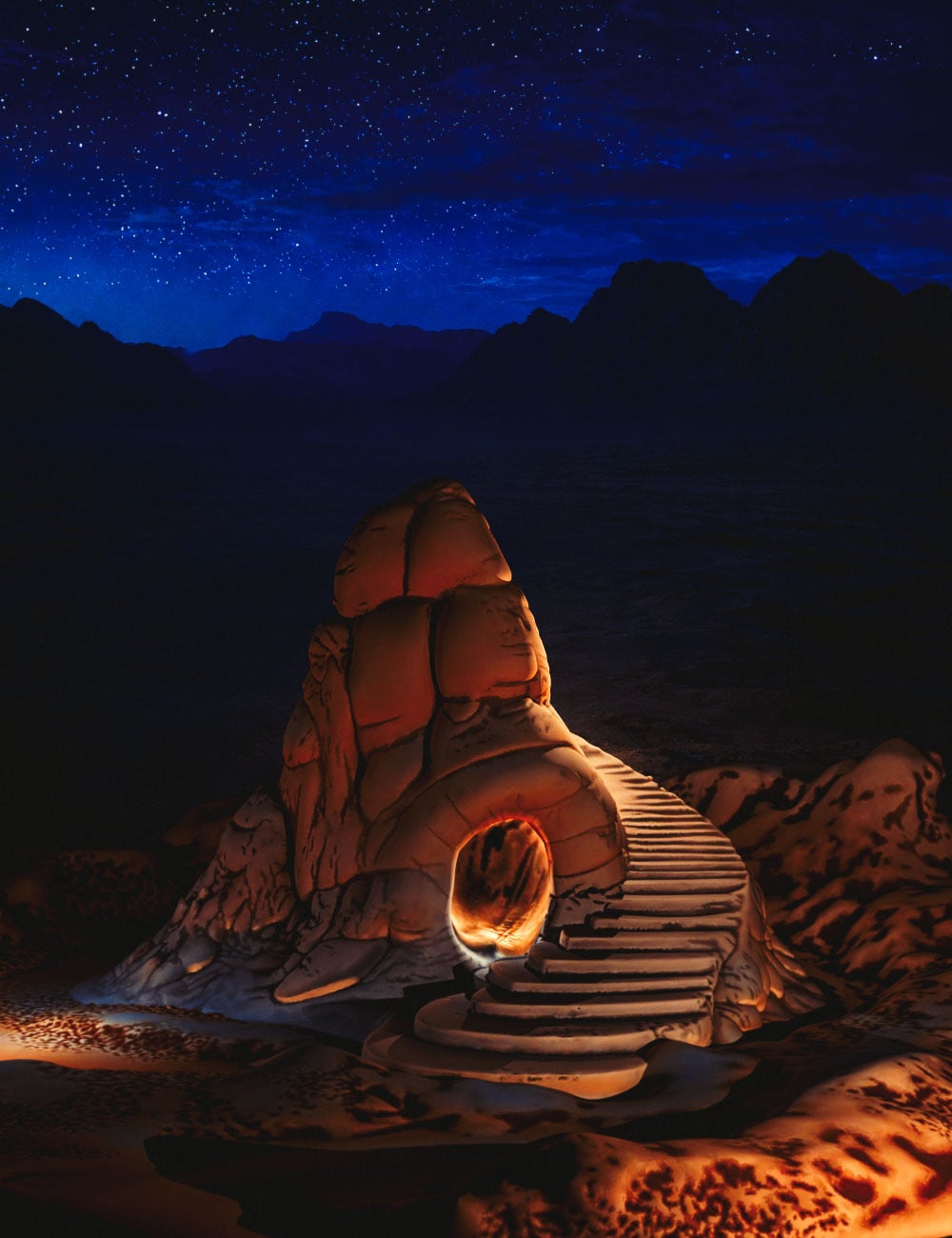 Old World Ruins Desert Rock House | Daz 3D