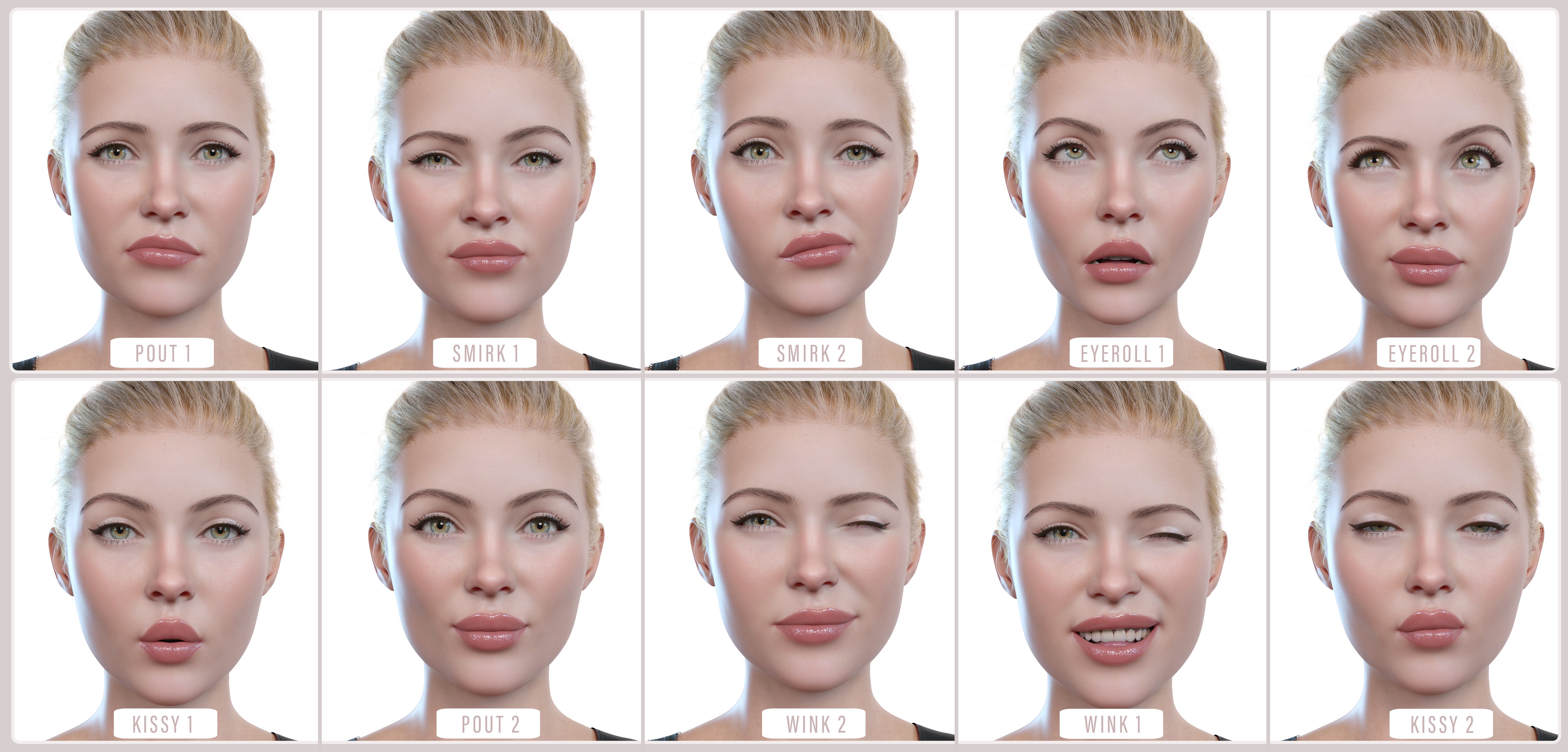 Z Face Library Dynamic Expressions for Genesis 9 | Daz 3D