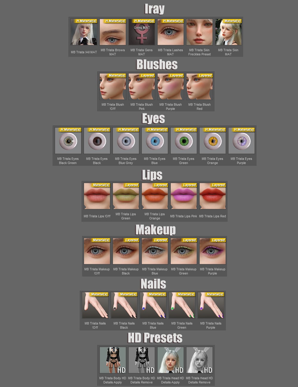MB Trista HD for Genesis 9 Bundle | Daz 3D