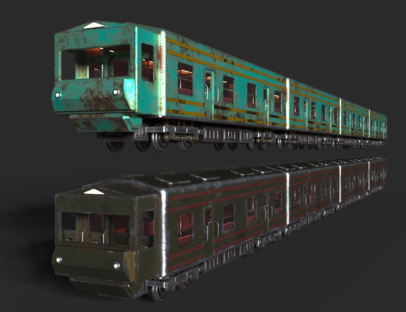 AP Post Apocalyptic Train Add-On | Daz 3D