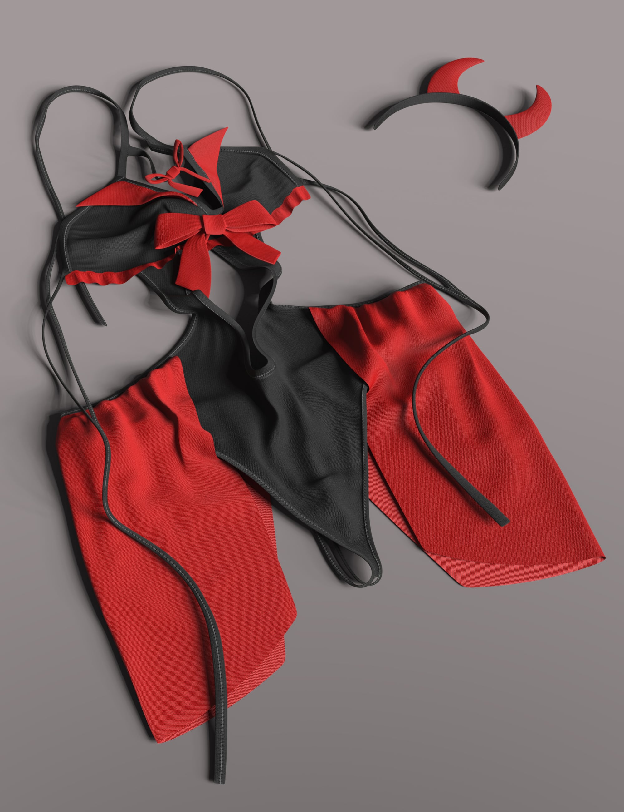 dForce GN Sinful Imp Lingerie for Genesis 9, 8.1, and 8 Female | Daz 3D