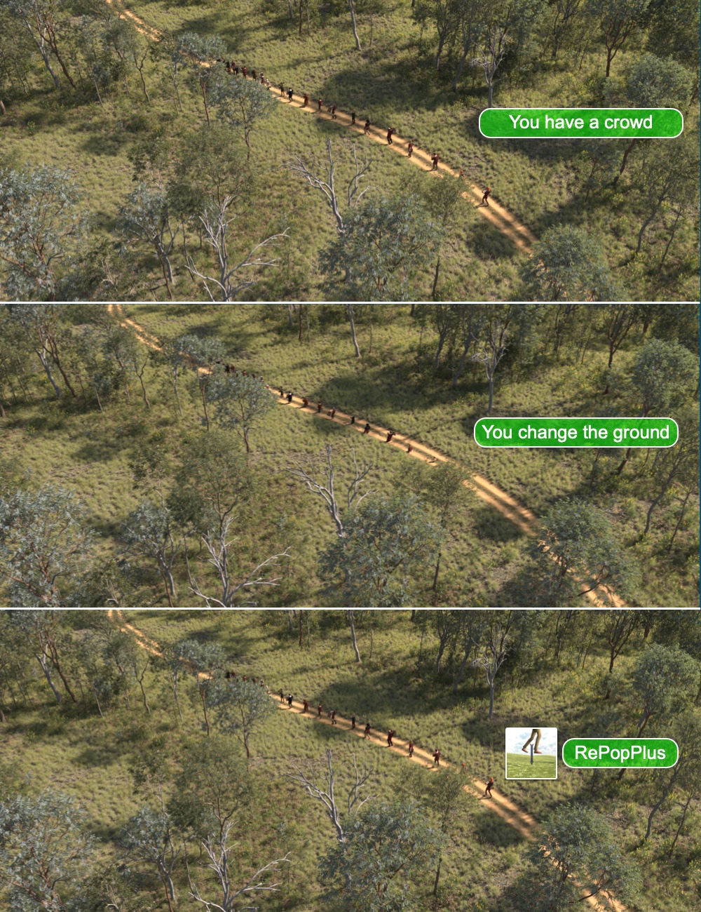 LowPi Crowd Generation: RePopPlus | Daz 3D