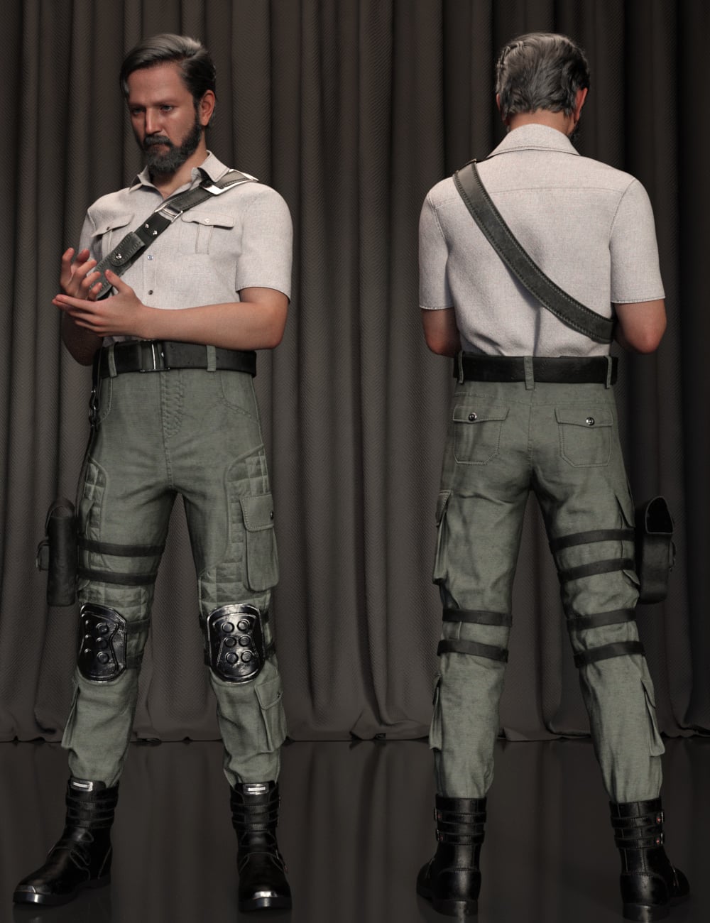 dForce KuJ Urban Mercenary Outfit For Genesis 9 | Daz 3D