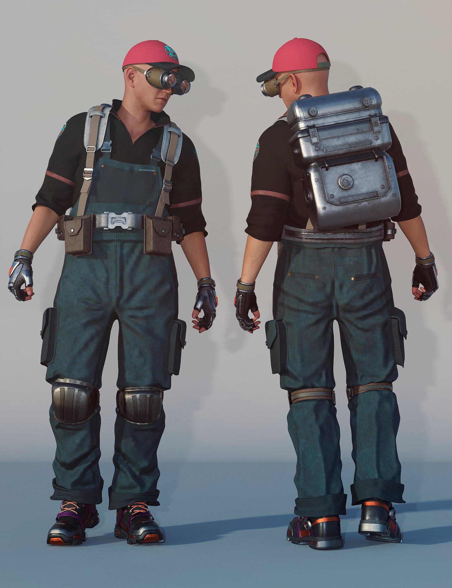 dForce Tech Engineer Outfit for Genesis 9 Texture Add-On | Daz 3D