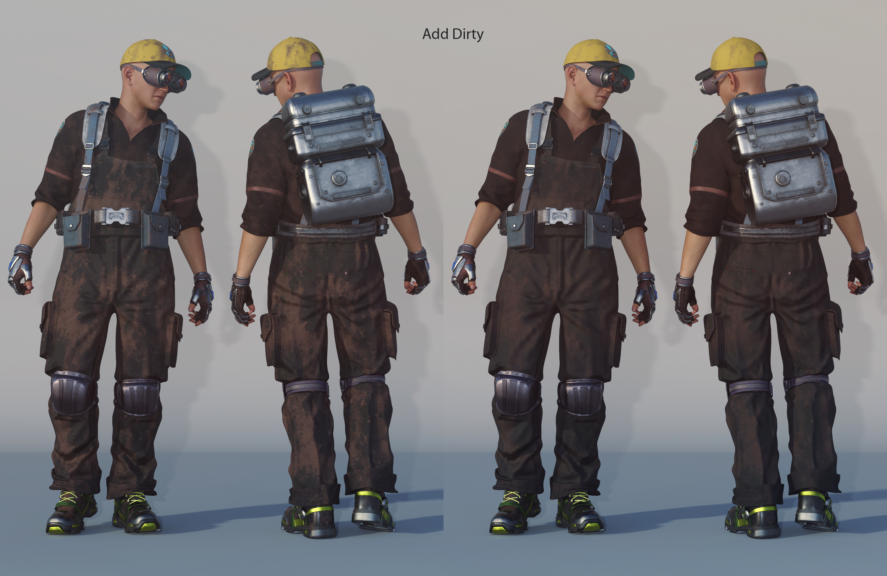 dForce Tech Engineer Outfit for Genesis 9 Texture Add-On | Daz 3D