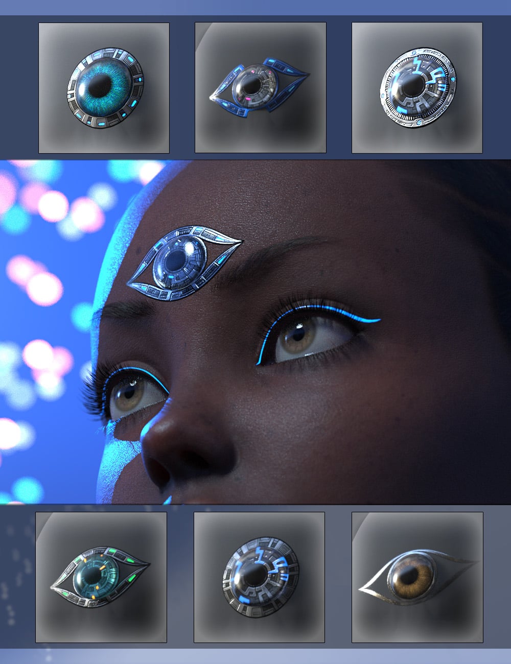 Sci-Fi Third Eye Builder for Genesis 9 | Daz 3D