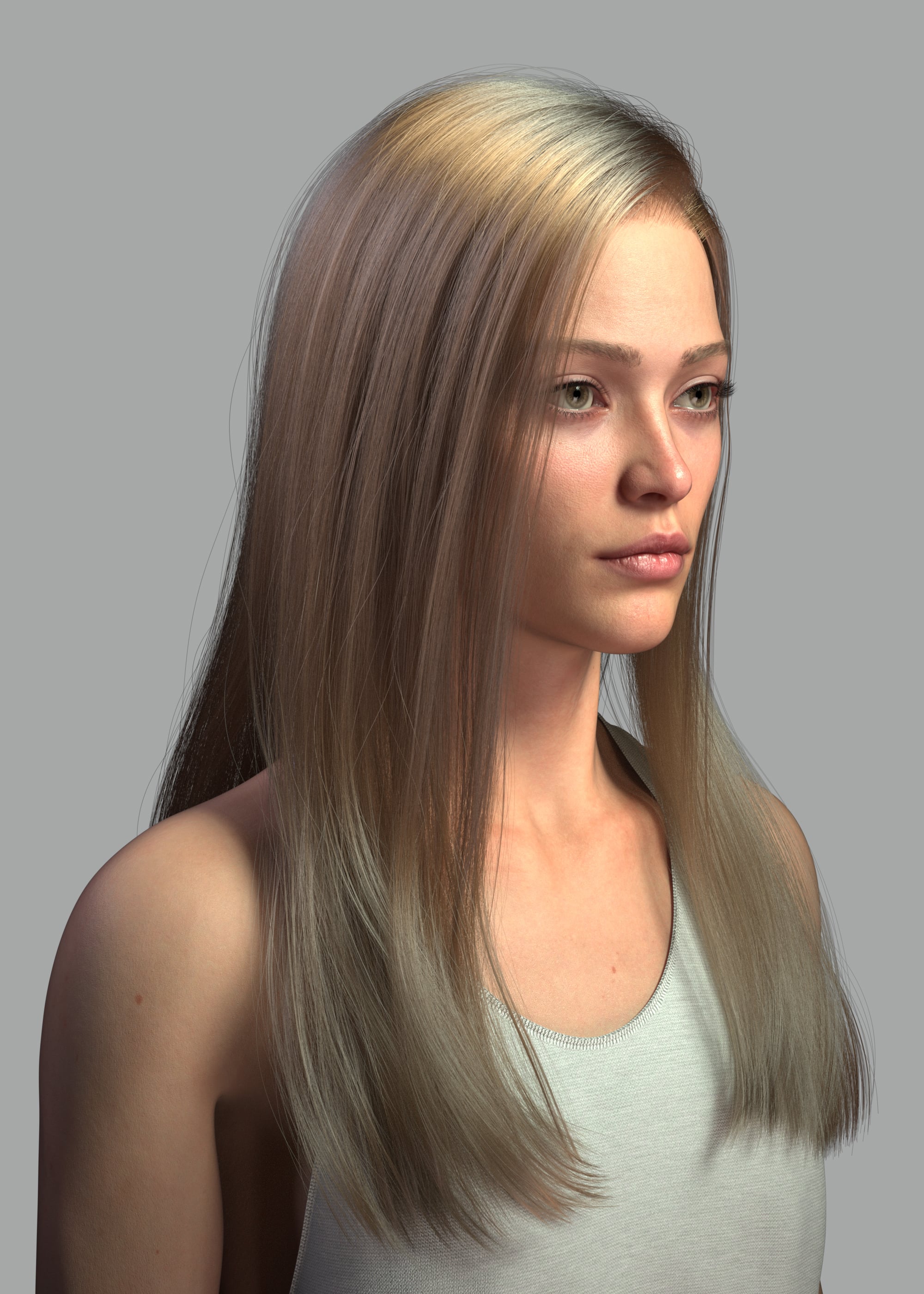 dForce Strand-Based FE Side Part Straight Hair for Genesis 9, 8 and 8.1 ...
