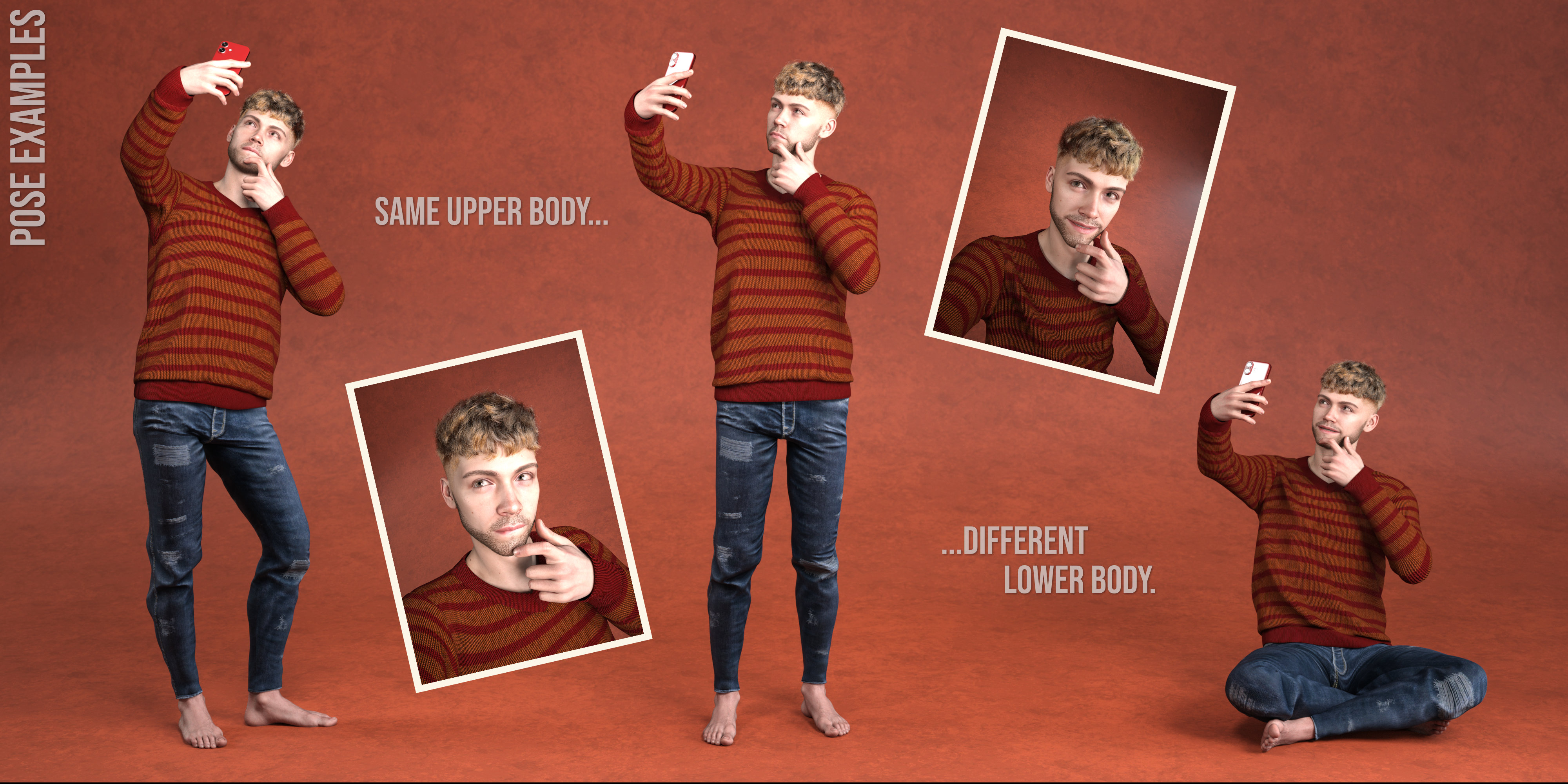 NG Build Your Own Selfie Poses for Genesis 9 | Daz 3D