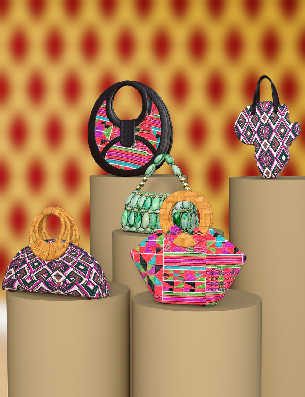 TIN Heritage Bags Collection for Genesis 9 and 8 Female | Daz 3D