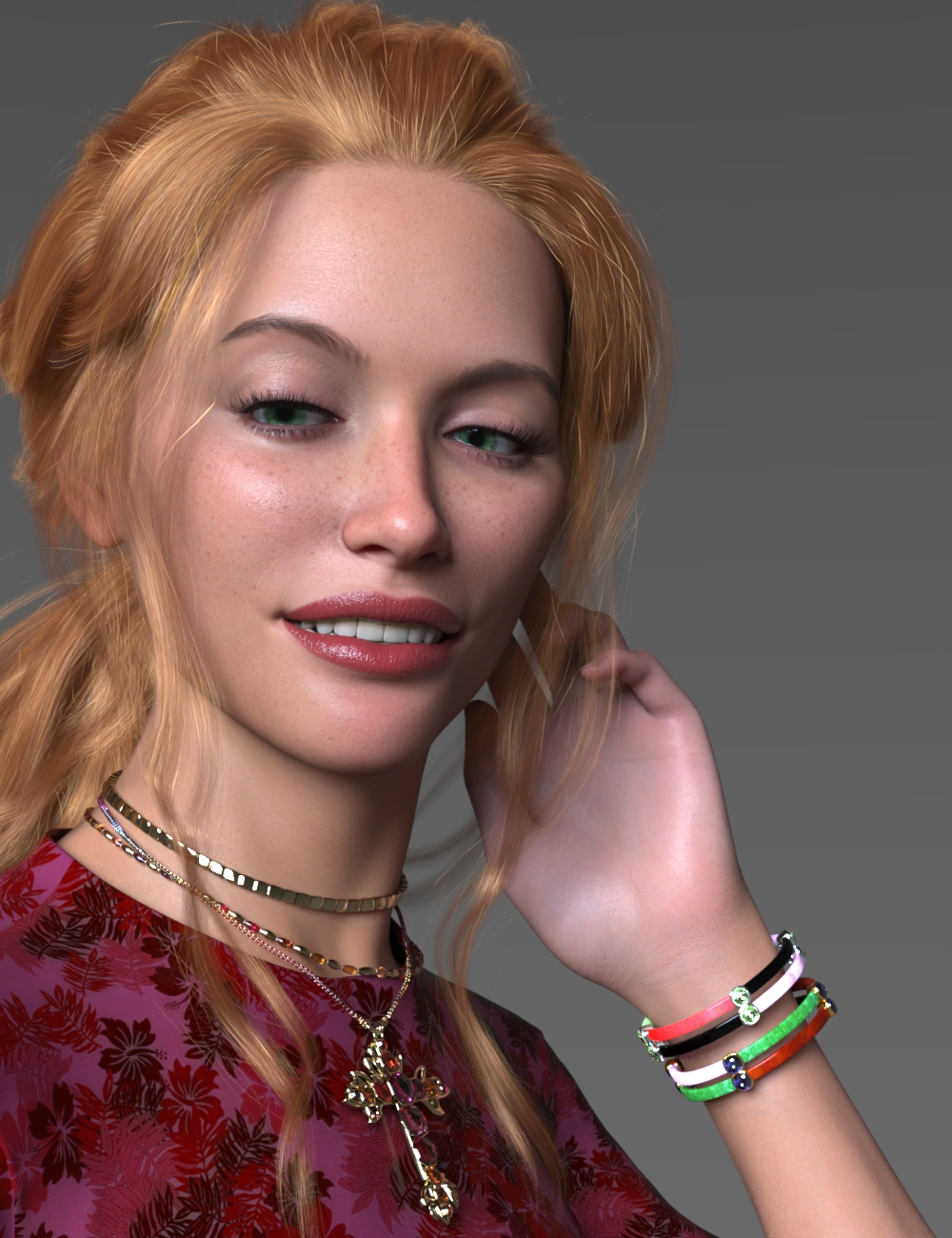 AP Jade Carnelian Bangles For Genesis 9 | Daz 3D