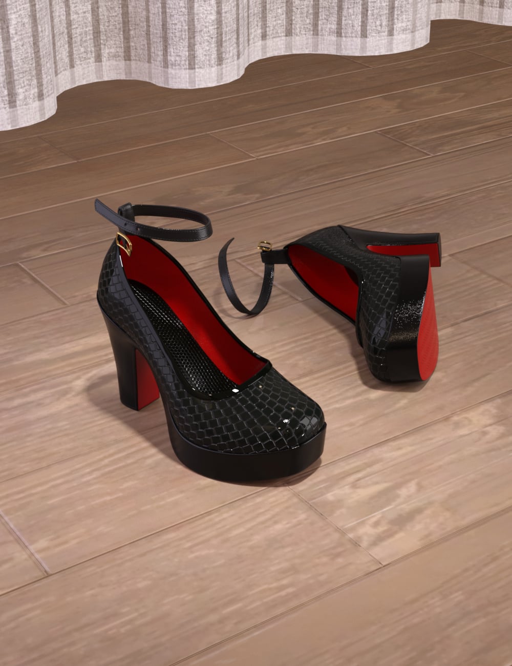 Moyu Platform Heels and Socks for Genesis 9, 8, and 8.1 Female | Daz 3D