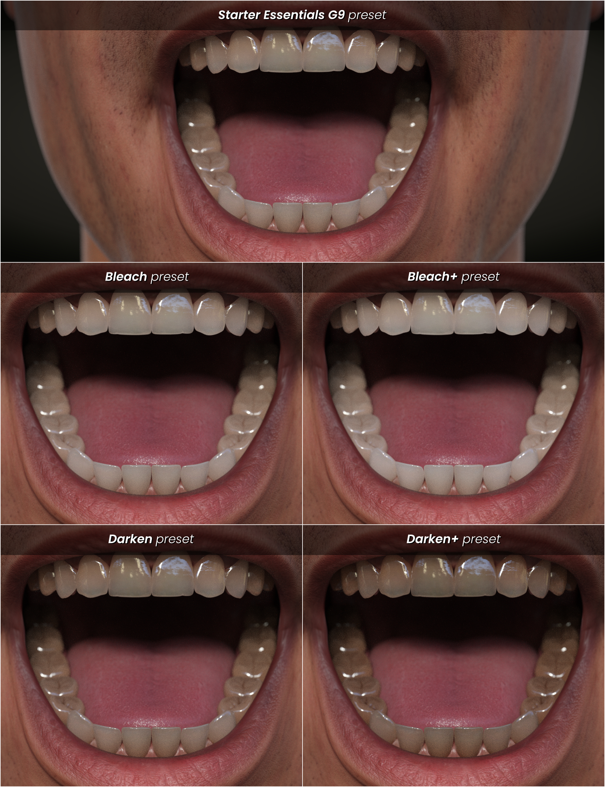 Pearly Whites Teeth Materials | Daz 3D