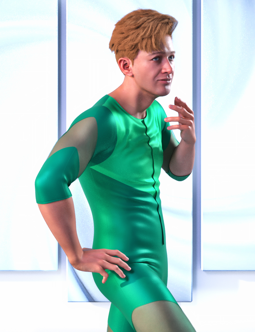 JMR dForce Jan Sports Jumpsuit for Genesis 9 and 8 Male | Daz 3D