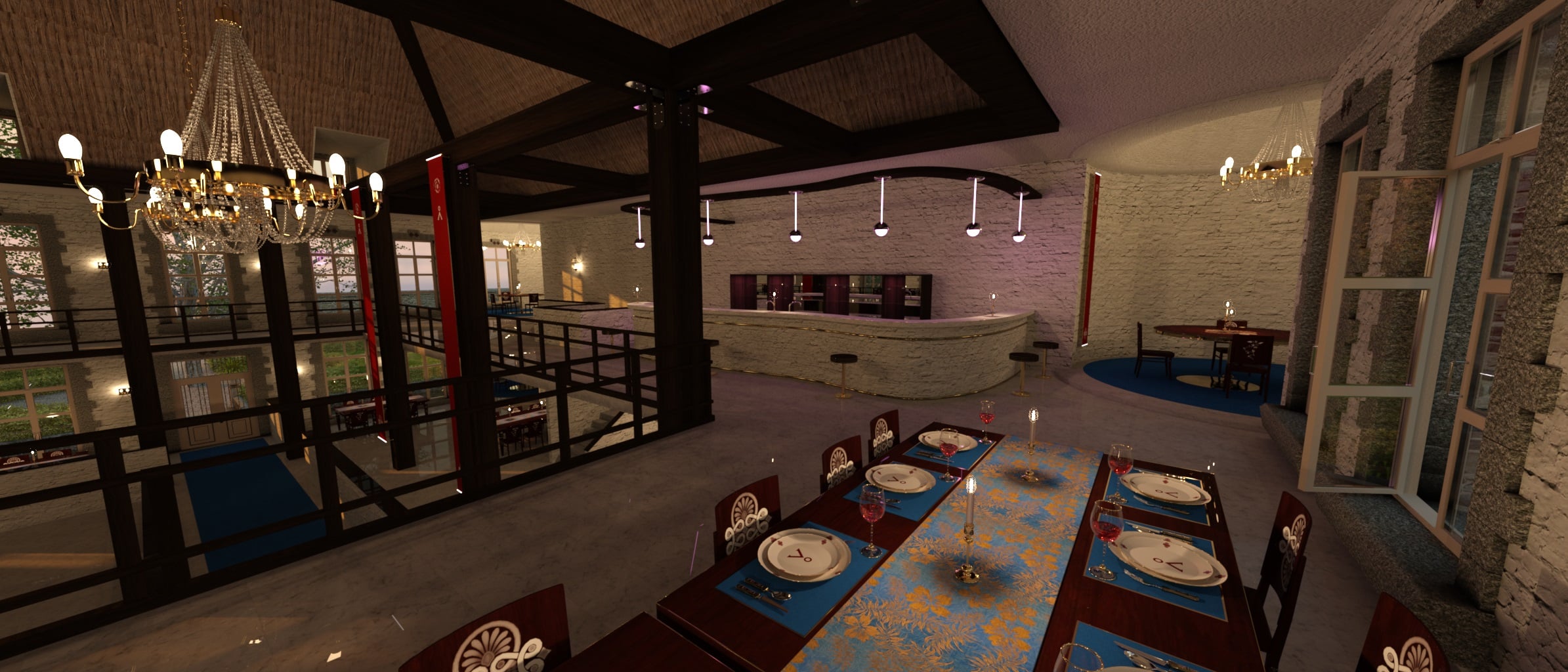 PW Castle Restaurant Bar | Daz 3D