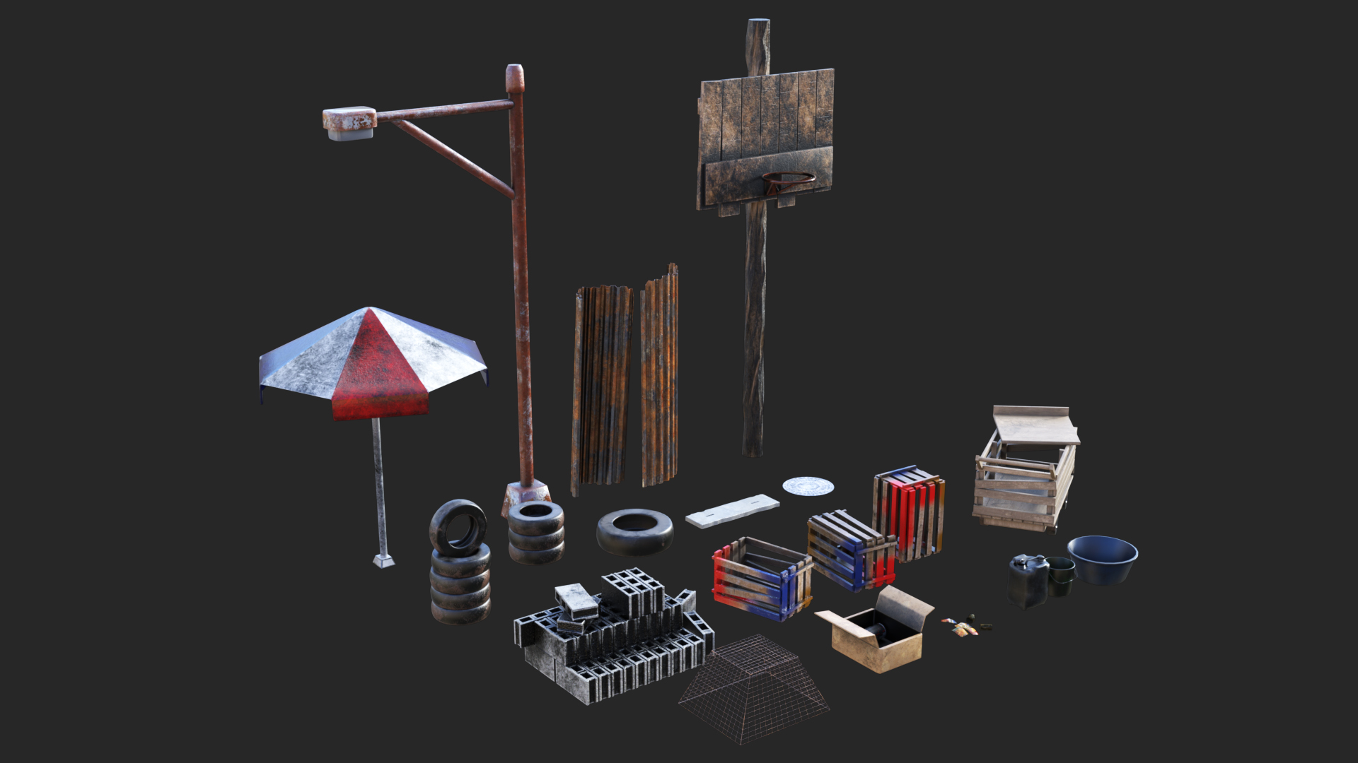 Slums Street Props | Daz 3D