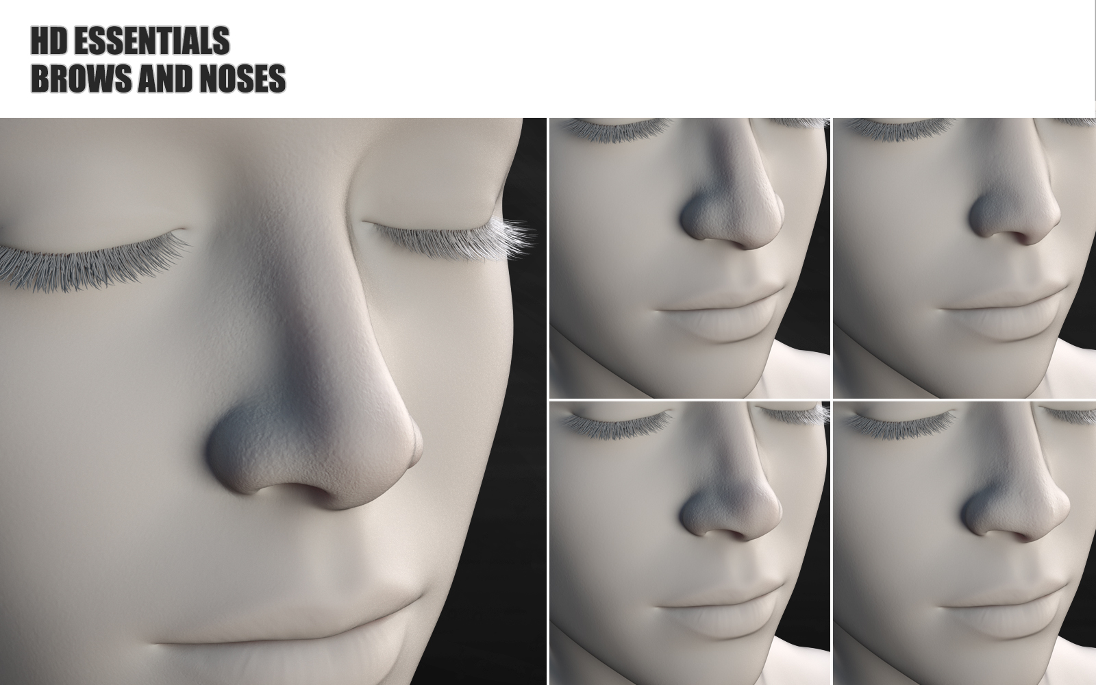 HD Essentials Brows and Noses for Genesis 9 | Daz 3D