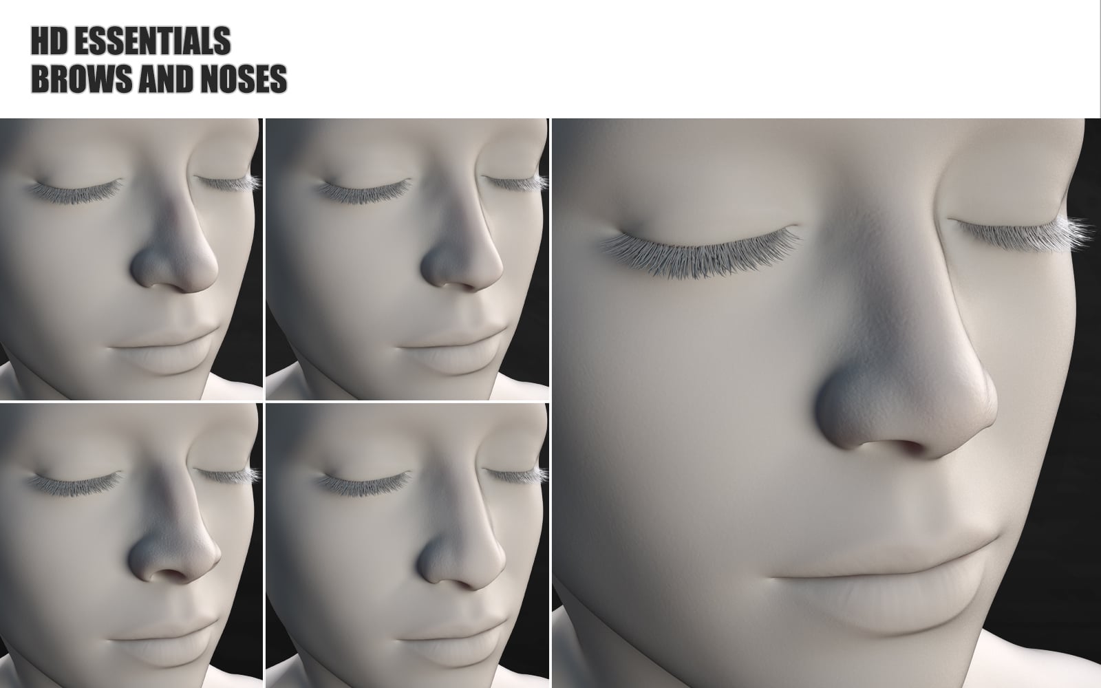 HD Essentials Brows and Noses for Genesis 9 | Daz 3D
