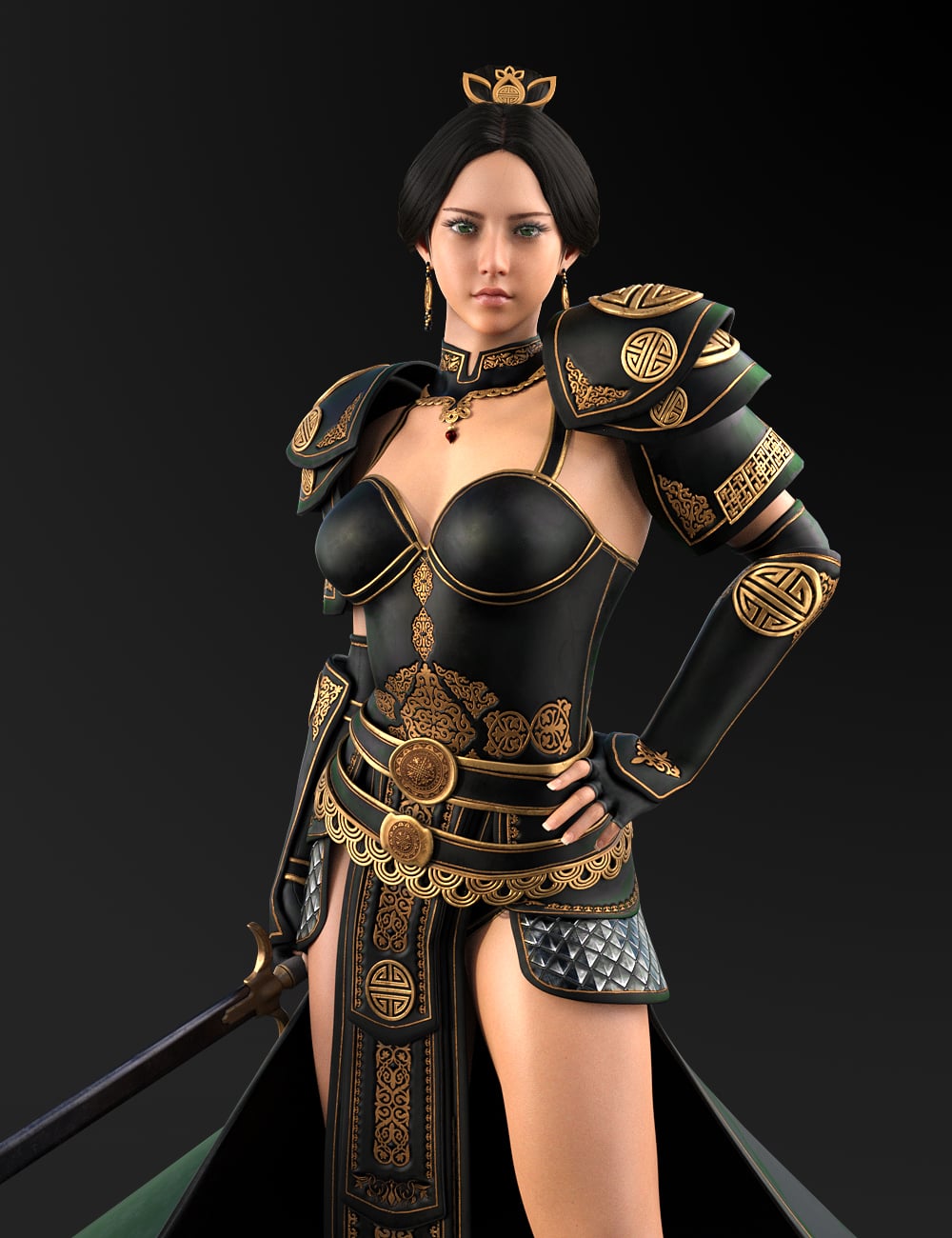 Dreadwyrm Regalia Eastern Fantasy Bundle for Genesis 8, 8.1 and 9 | Daz 3D