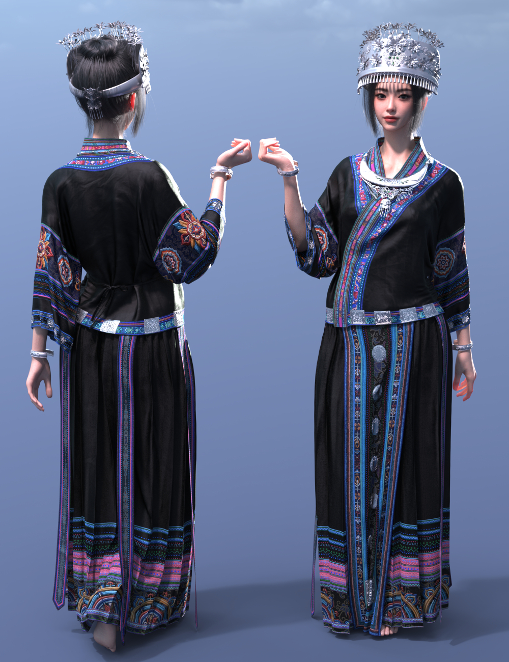 dForce Lala Miao Spirit Outfit for Genesis 9 | Daz 3D