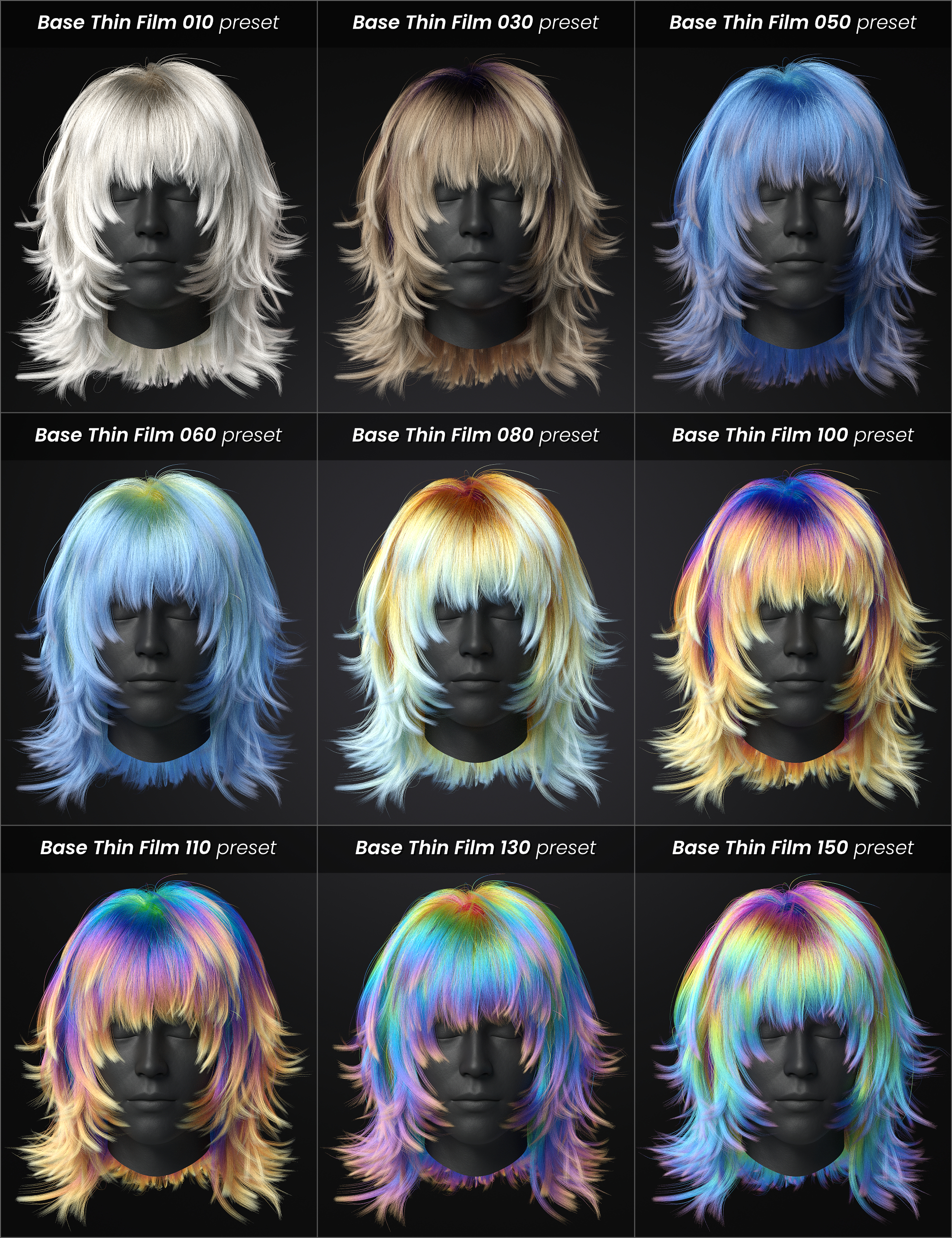 Prismatic Hair Shaders | Daz 3D