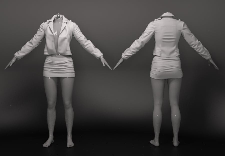 EG AJKL Leather Jacket for Genesis 9 | Daz 3D