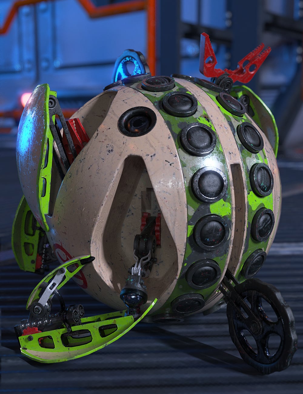 The Cog Regime Roller Drone | Daz 3D