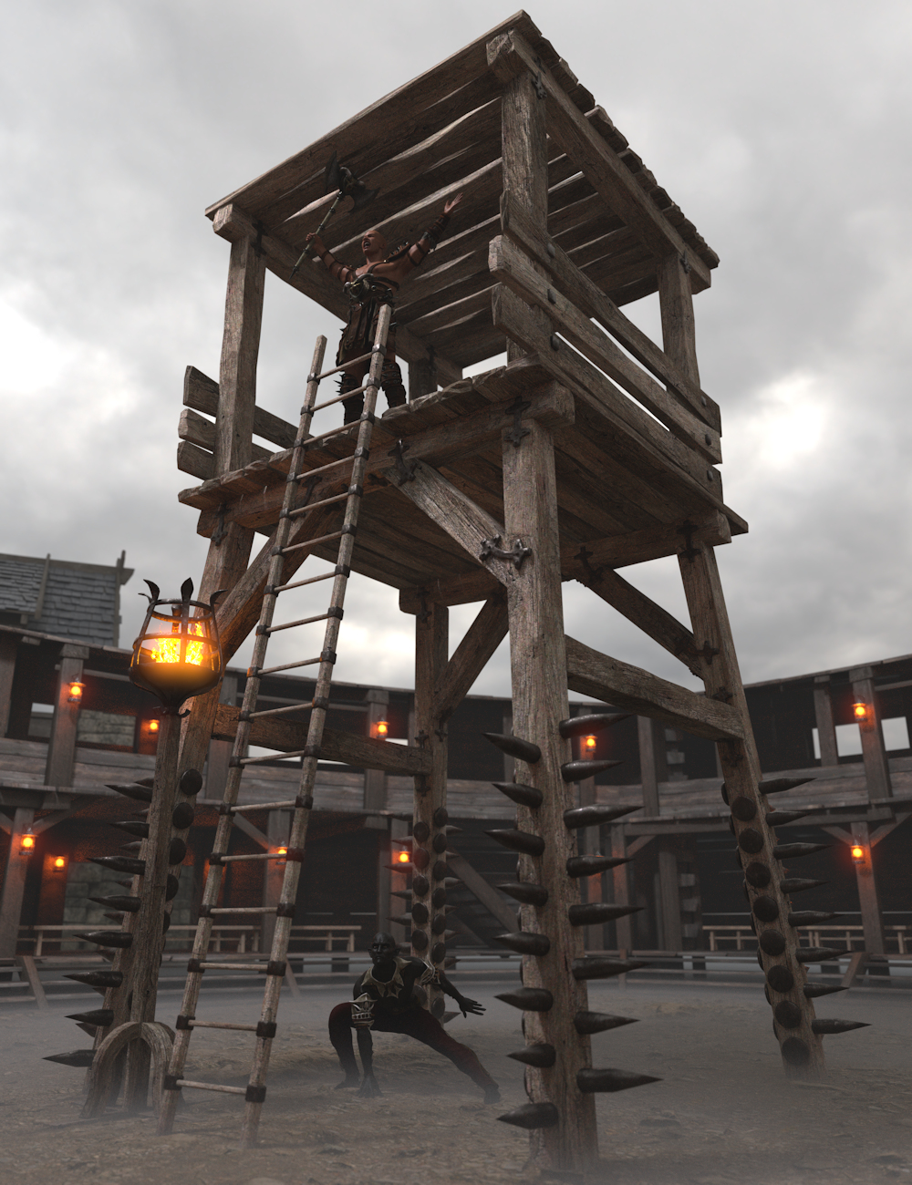 Wooden Arena Props 2 | Daz 3D