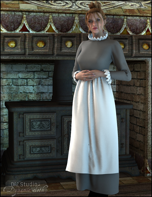 Dynamic 1900s Maids Dress | Daz 3D