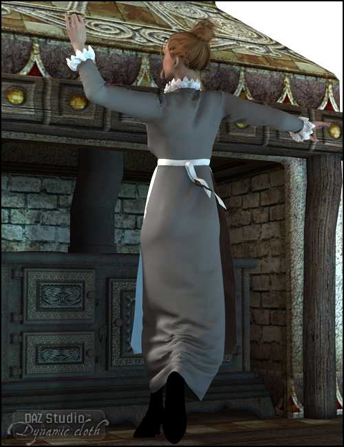 Dynamic 1900s Maids Dress | Daz 3D