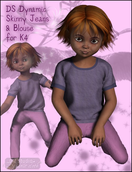 Dynamic Jeans and Tops for K4 Bundle | Daz 3D