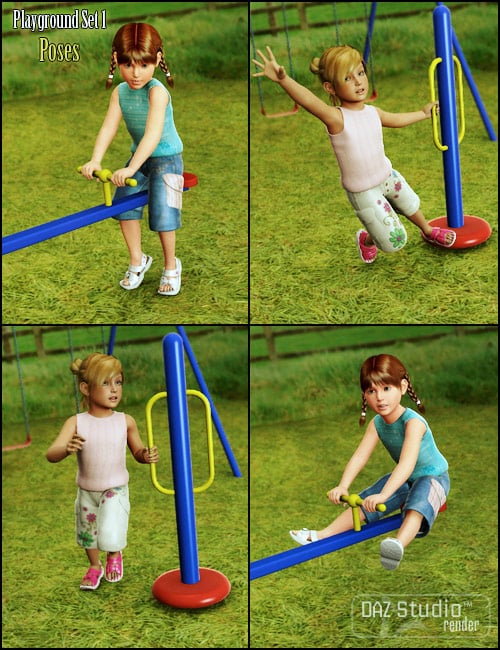 Playground Set 1 Poses | Daz 3D