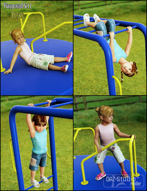 Playground Set 1 Poses | Daz 3D