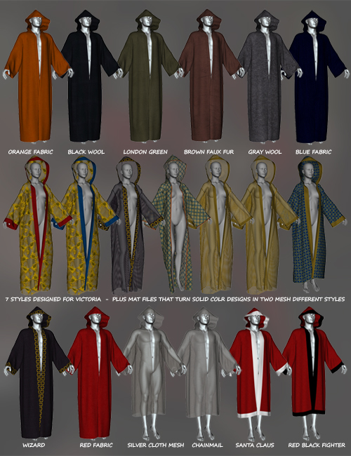 Dynamic Fantasy and Monster Robes Poser Bundle | Daz 3D