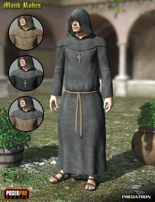 Monk Robes for M4 | Daz 3D