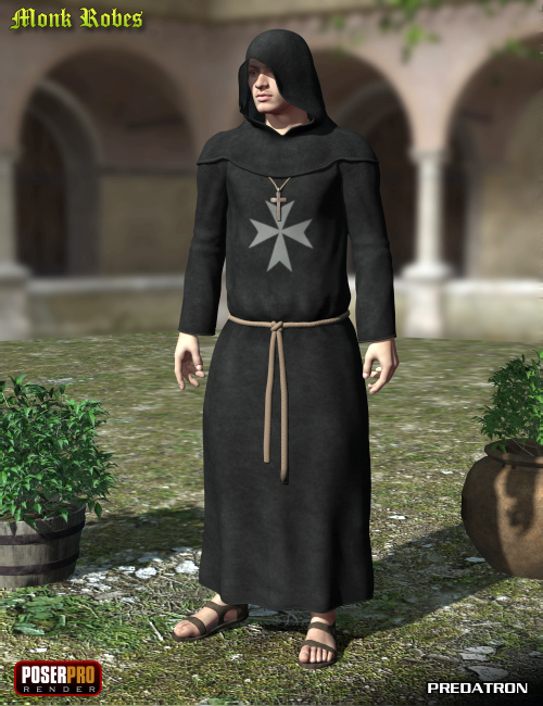 Monk Robes for M4 | Daz 3D