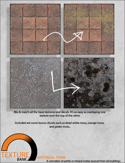 Texture Bank Vol 5 Historic Stone | Daz 3D