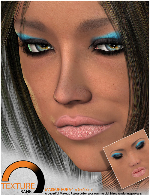 Texture Bank Vol 15 V4 and Genesis Makeup | Daz 3D