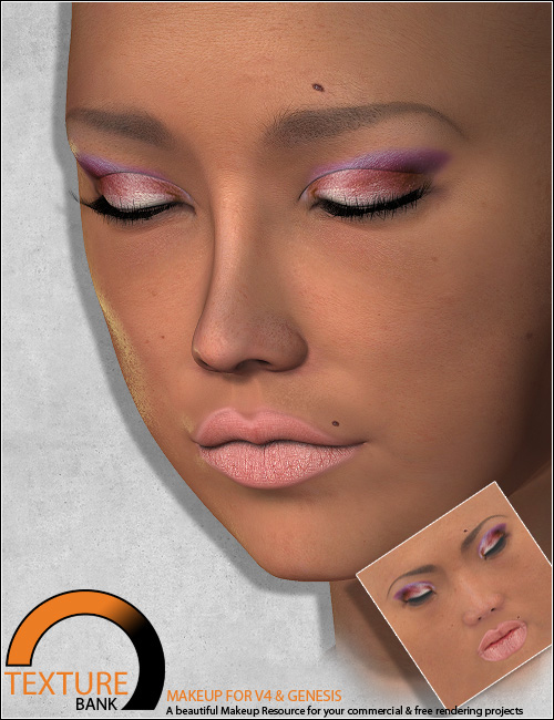 Texture Bank Vol 15 V4 and Genesis Makeup | Daz 3D