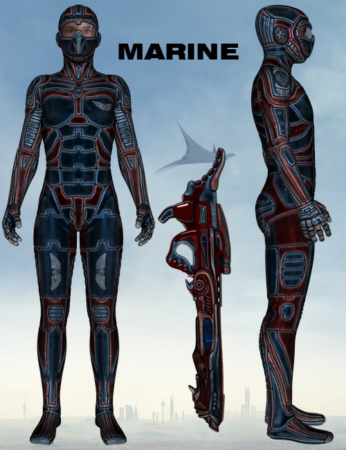 Nano Suit War Pack | Daz 3D