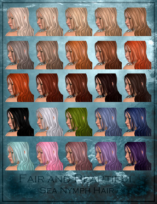 Fair and Beautiful for Sea Nymph Hair | Daz 3D