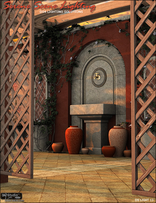 Serene Scene DS4 UberEnvironment Lights | Daz 3D