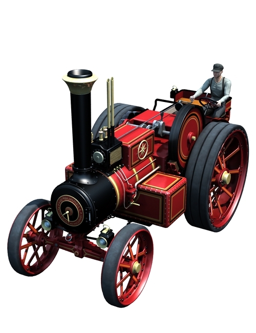 Steampunk Tractor | Daz 3D