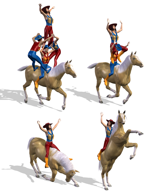 Carnival Action-Trick Riders | Daz 3D