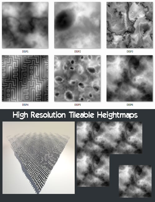 Bryce 7 Pro Tileable High Resolution Terrains and Matched Materials ...