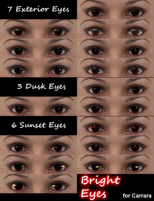 Bright Eyes for Carrara | Daz 3D